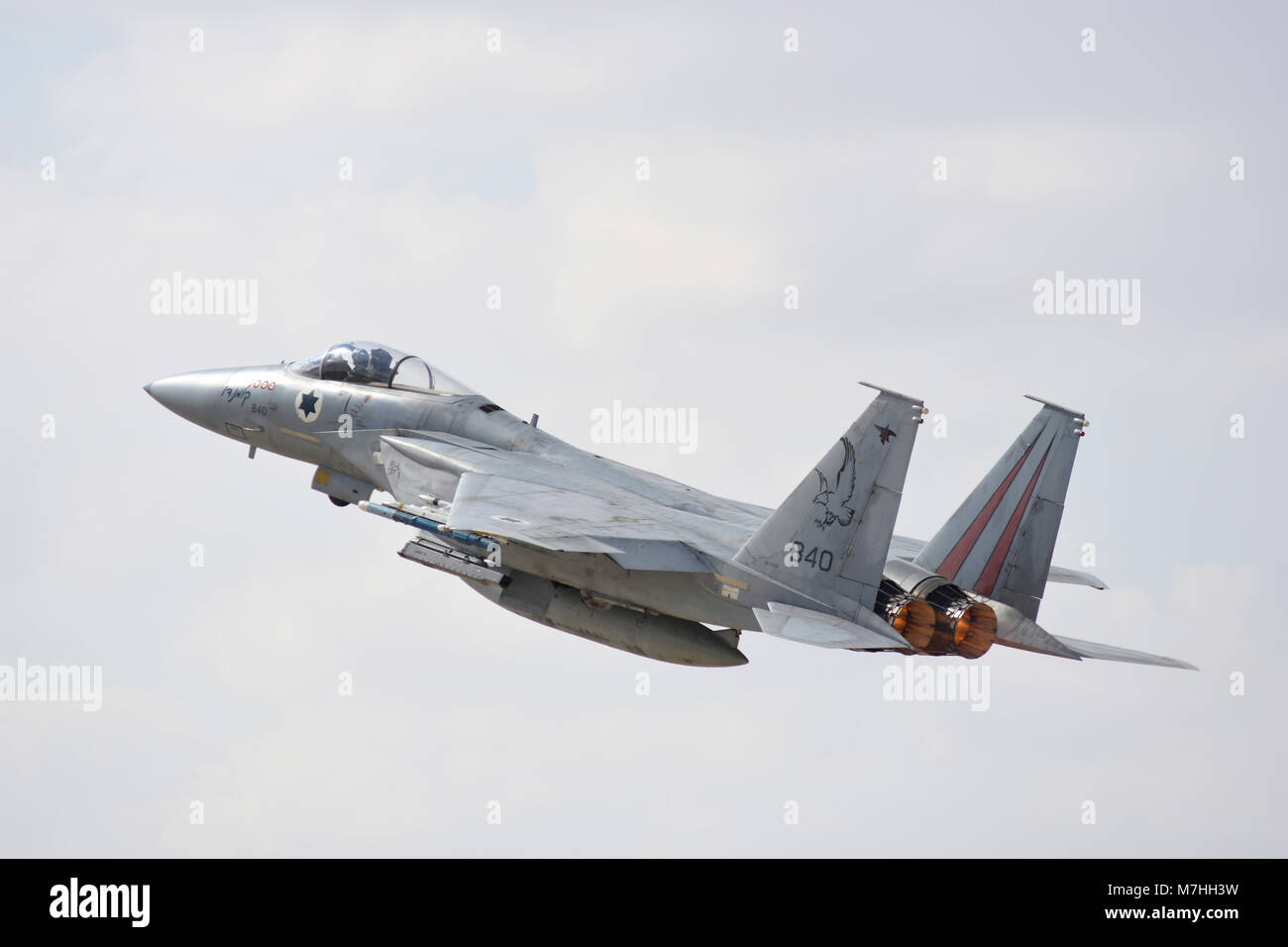 Israeli Air Force F-15C Baz taking off from Ovda Air Base, Israel Stock ...