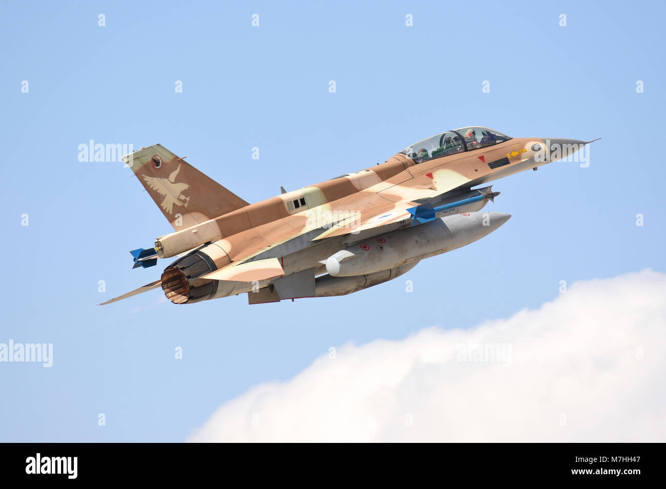 Israeli Air Force F-16D Barak taking off from Ovda Air Base, Israel ...