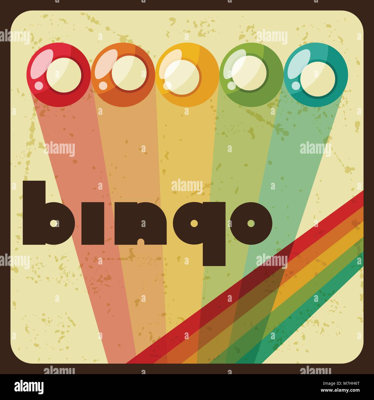 Bingo or lottery retro game illustration with balls Stock Vector Image ...