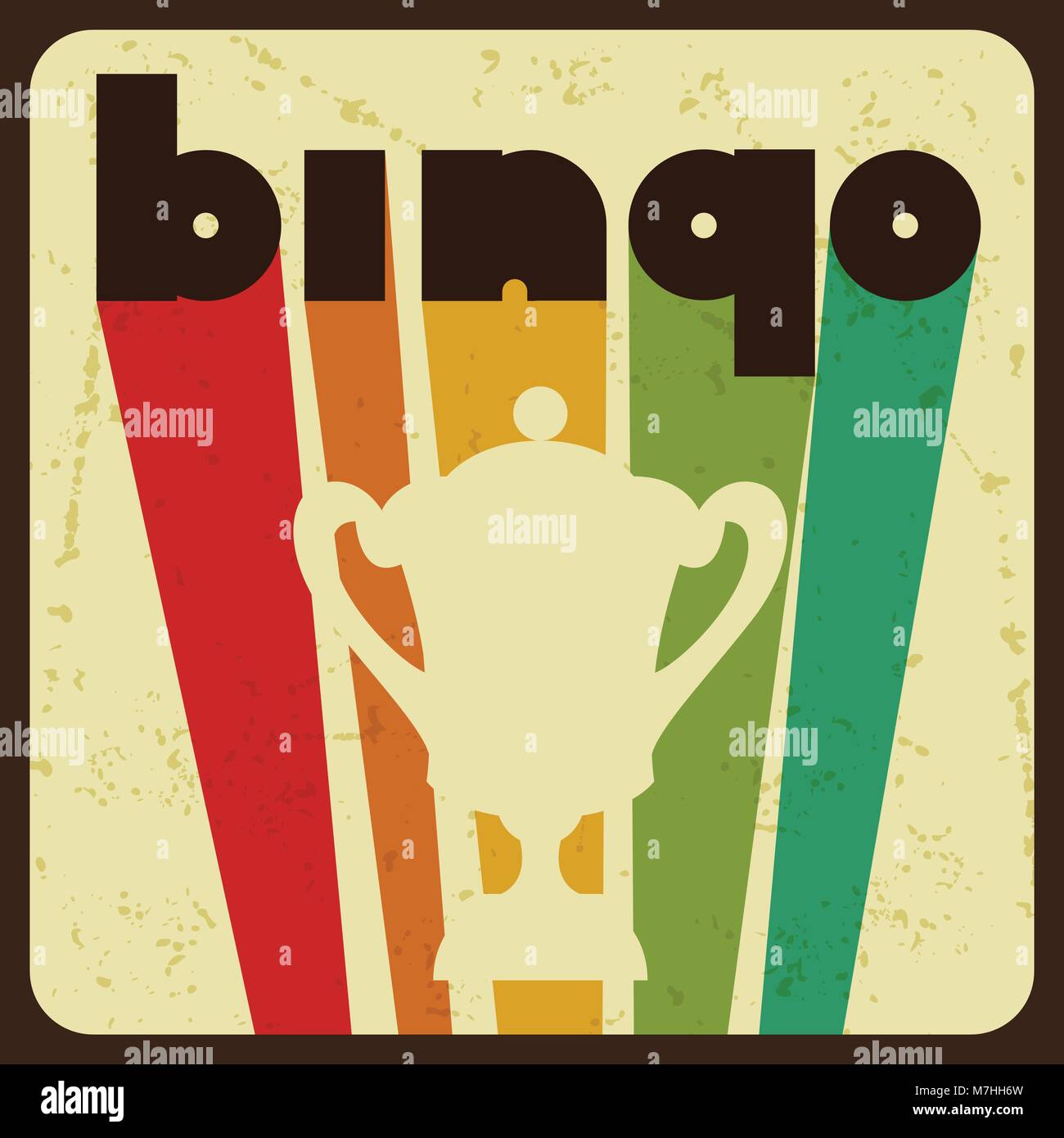 Vintage old bingo card Stock Vector Images - Alamy