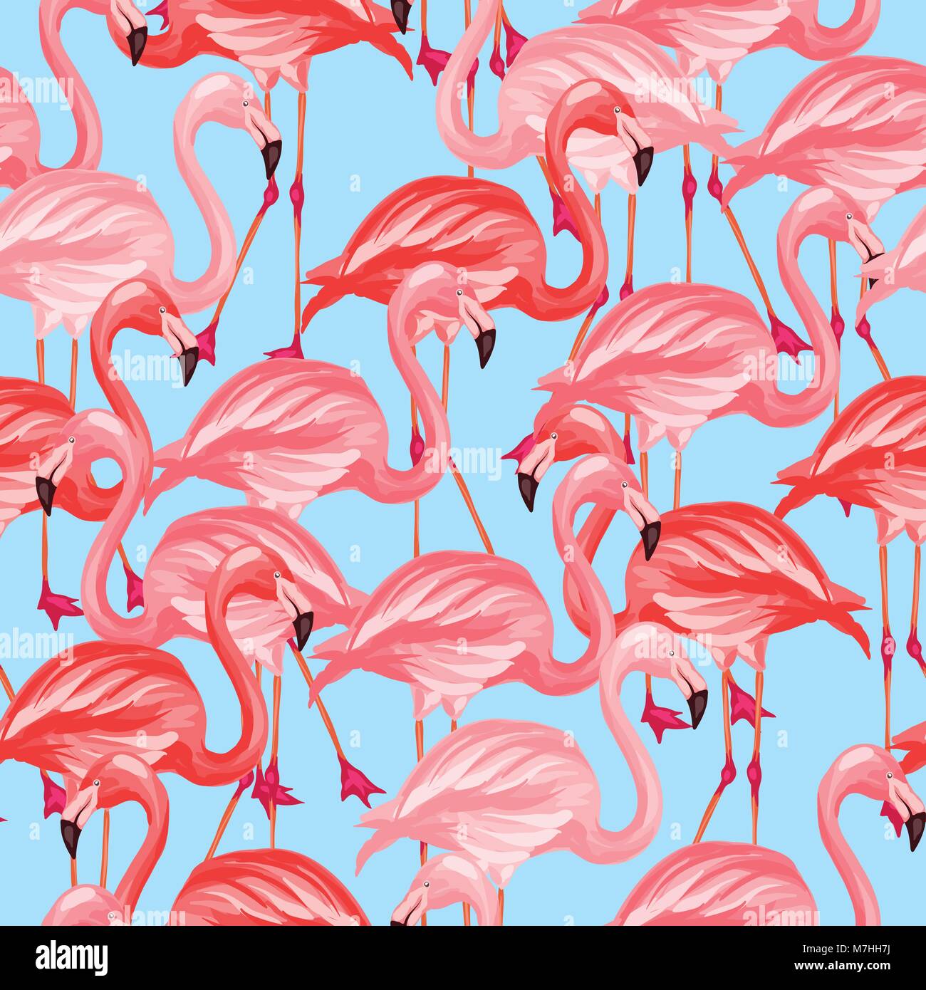 Flamingo art painting Stock Vector Images - Alamy