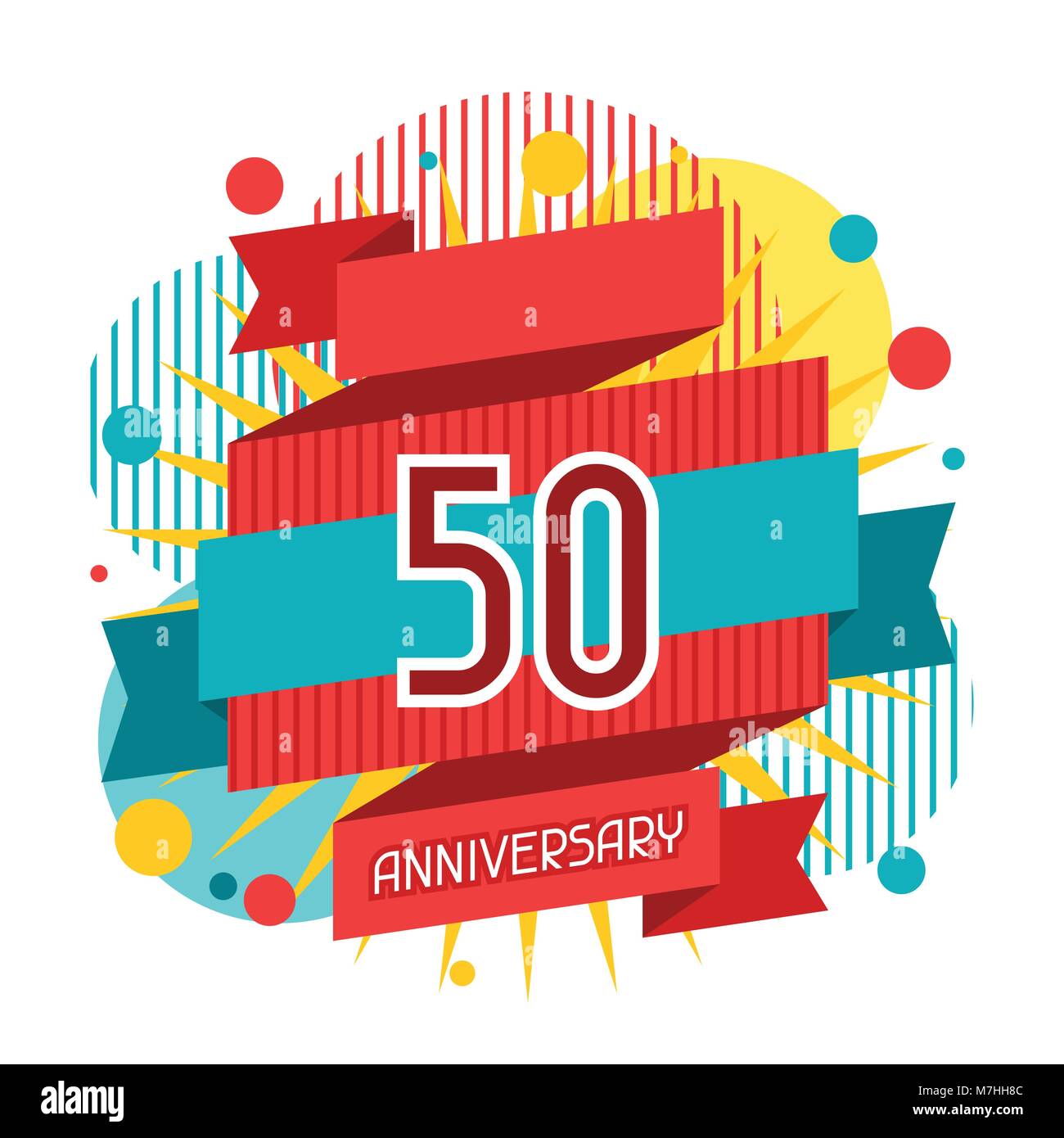 Anniversary abstract background with ribbon and decorative elements ...