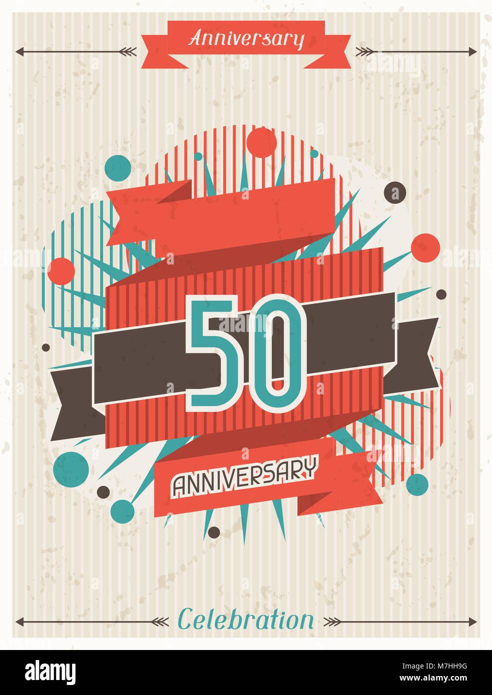 Anniversary abstract background with ribbon and decorative elements ...