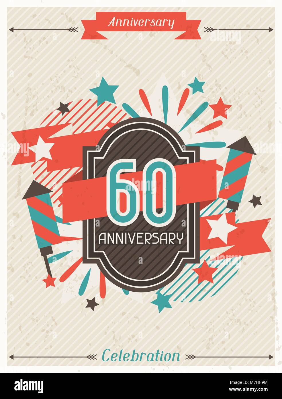 Anniversary abstract background with ribbon and decorative elements ...