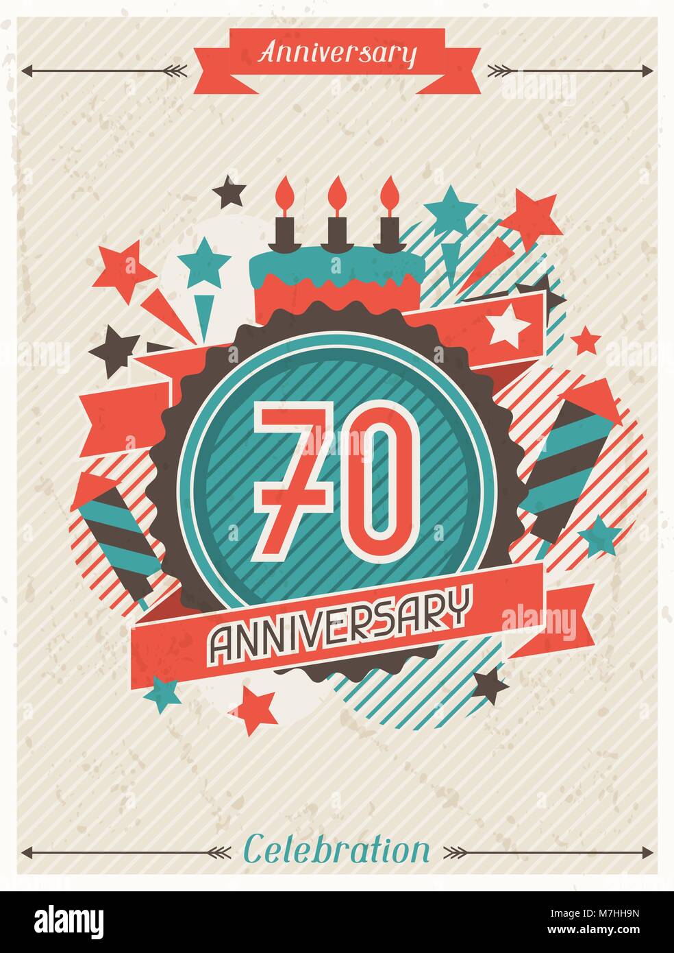 Anniversary abstract background with ribbon and decorative elements ...