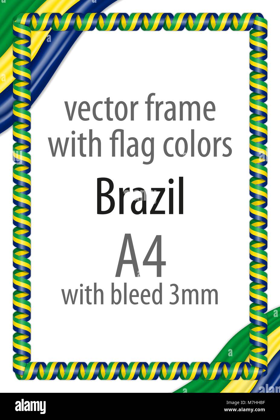 Frame border ribbon brazil hi-res stock photography and images - Alamy
