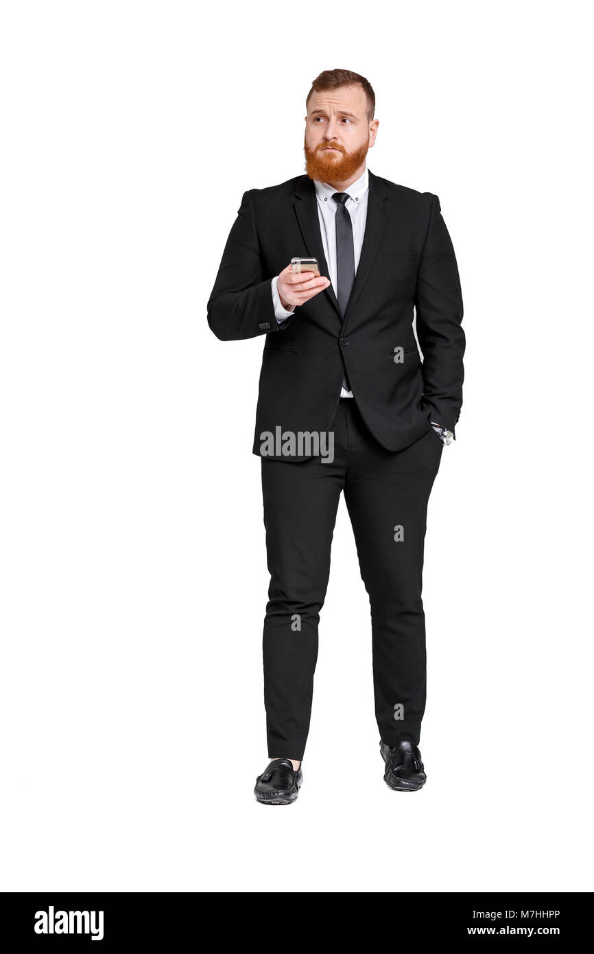 Entrepreneur business man talking Cut Out Stock Images & Pictures - Alamy