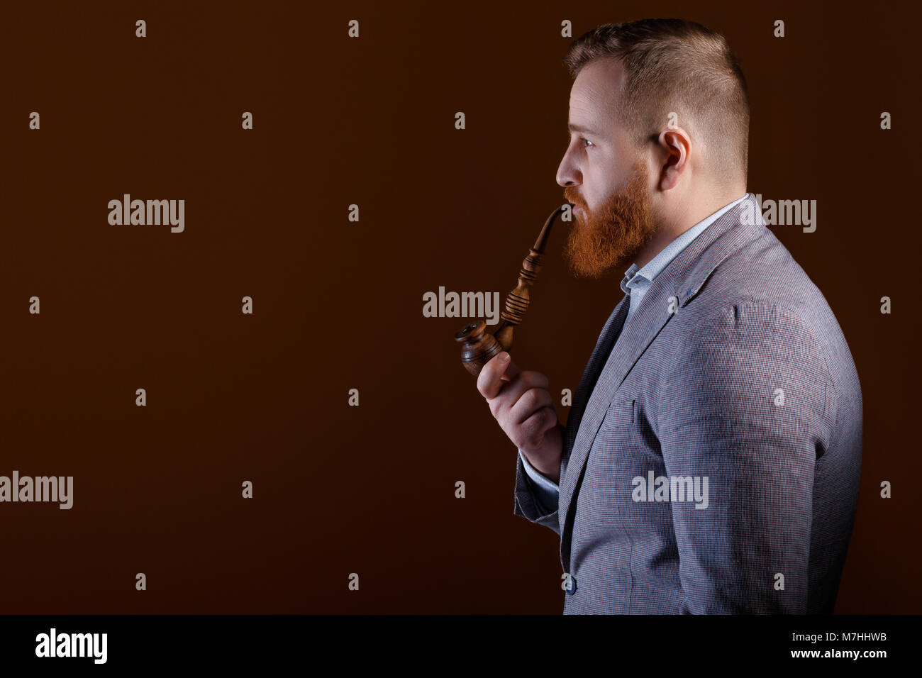 man smoking a pipe Stock Photo - Alamy