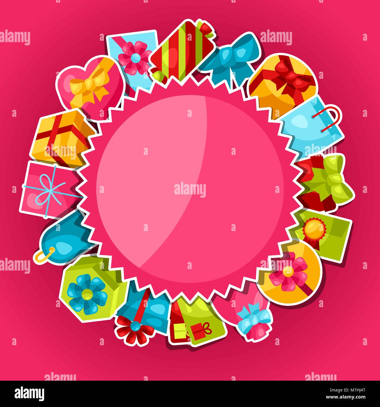 Birthday gift sticker hi-res stock photography and images - Alamy