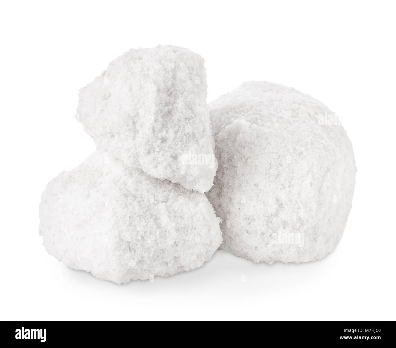 lumps of salt isolated on white background Stock Photo - Alamy