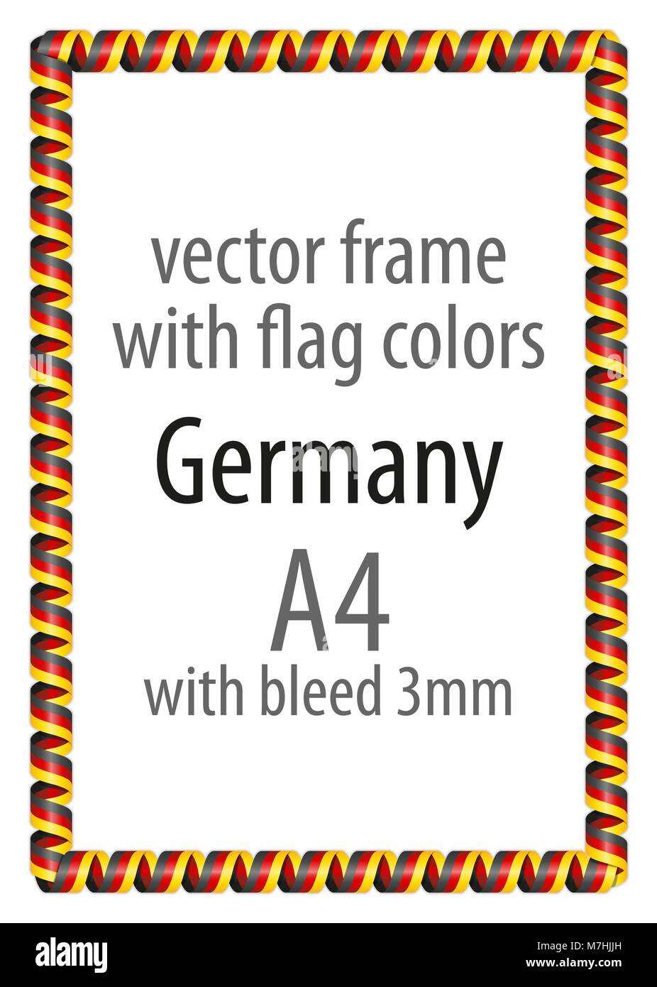 Frame and border of ribbon with the colors of the Germany flag Stock ...