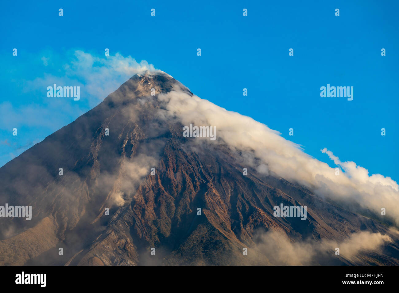 Mount Mayon Albay Philippines March 07, 2018 The Mayon Volcano, during ...