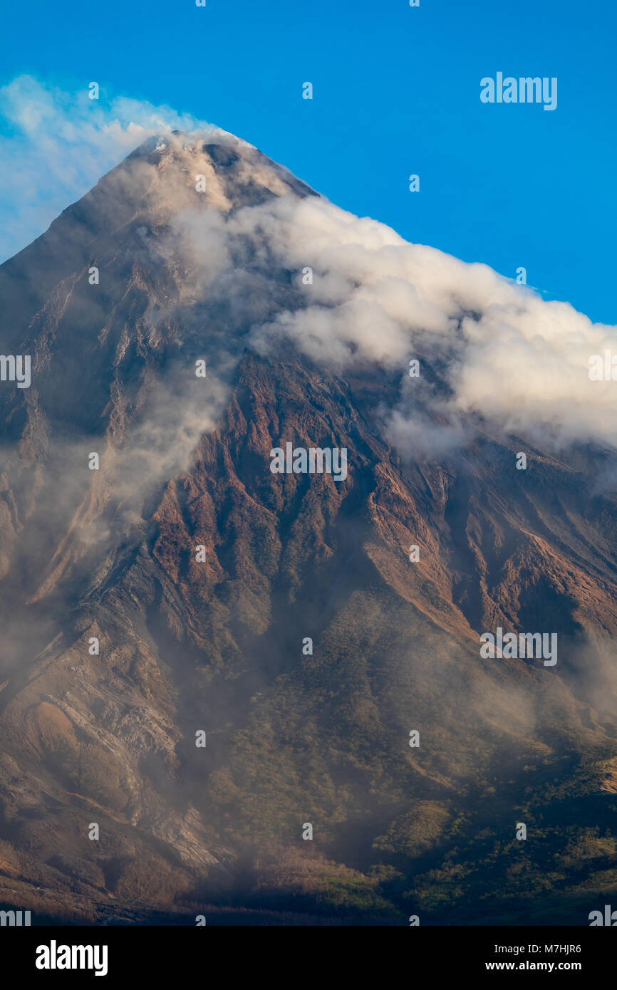 Mount Mayon Albay Philippines March 07, 2018 The Mayon Volcano, during ...