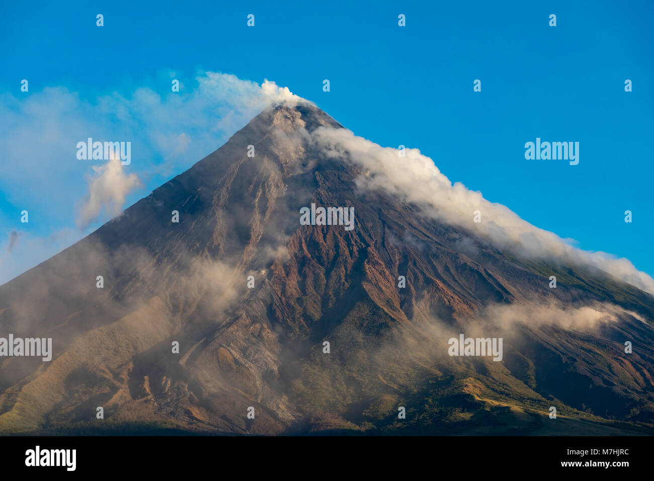 Mount Mayon Albay Philippines March 07, 2018 The Mayon Volcano, during ...