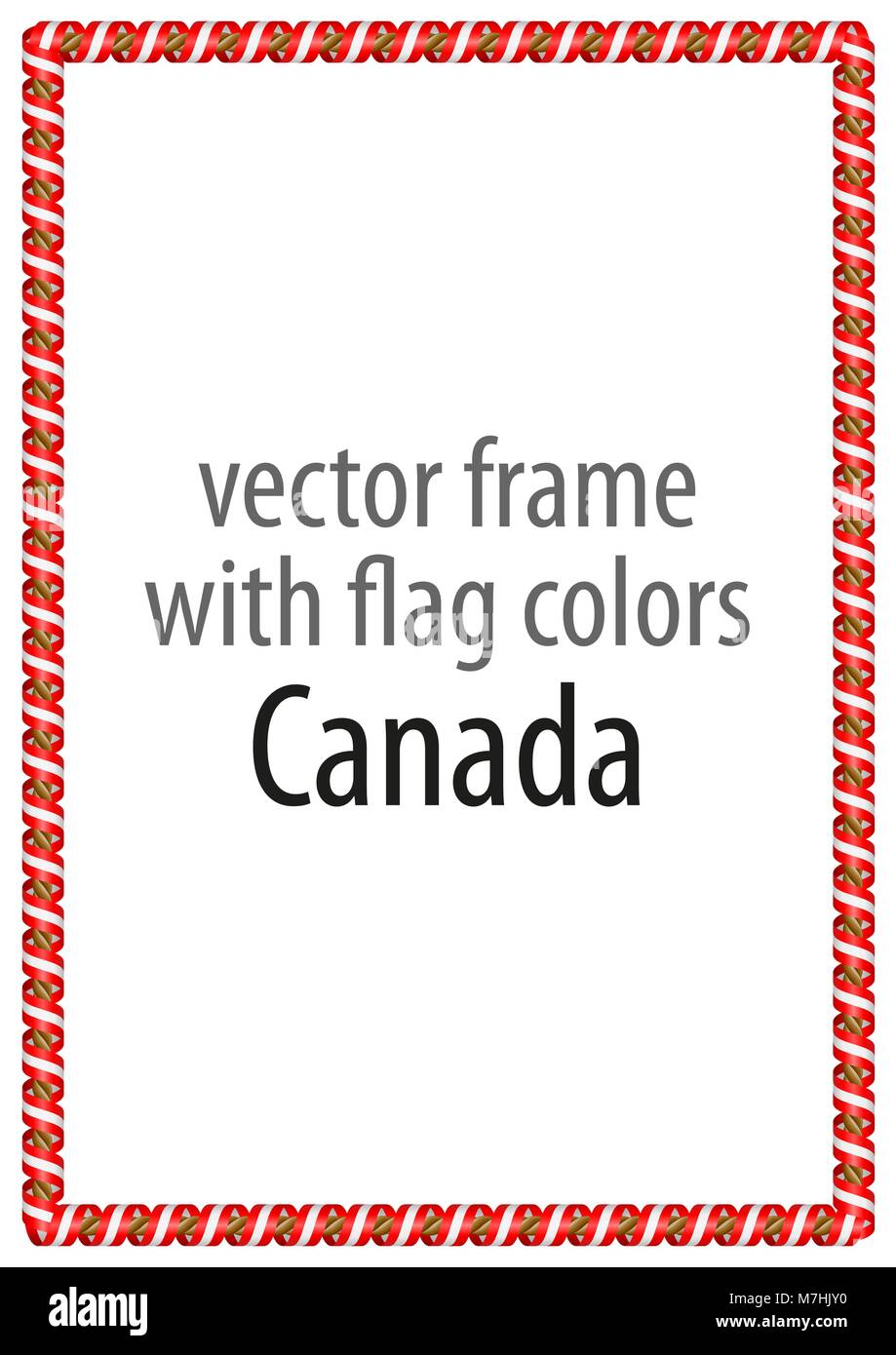 Frame and border of ribbon with the colors of the Canada flag Stock ...
