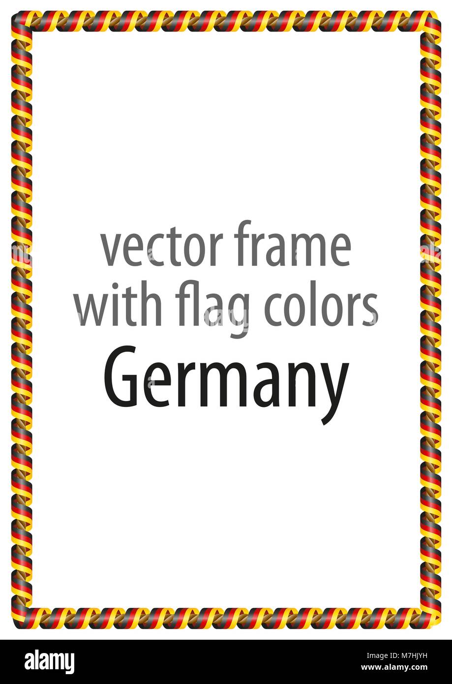 Frame and border of ribbon with the colors of the Germany flag Stock ...