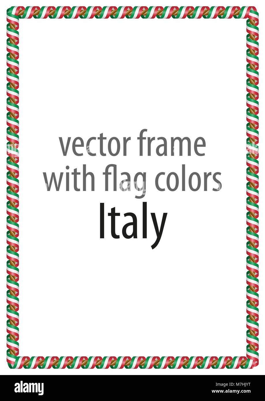 Frame and border of ribbon with the colors of the Italy flag Stock ...