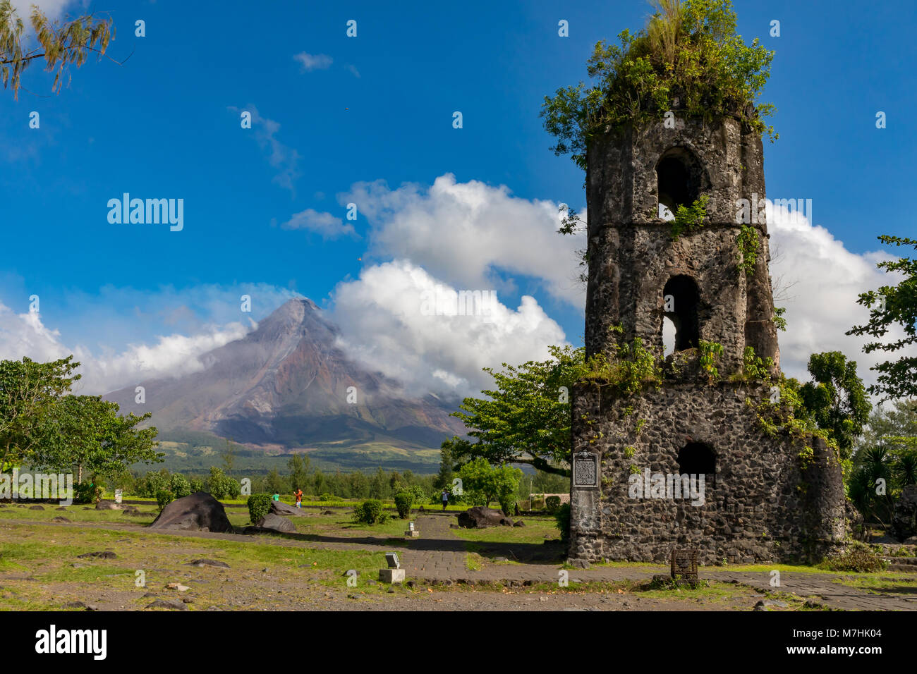 Mount Mayon Albay Philippines March 07, 2018 The Mayon Volcano, during ...