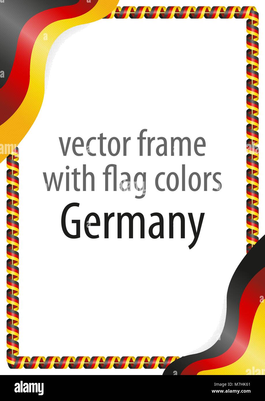 Frame and border of ribbon with the colors of the Germany flag Stock ...