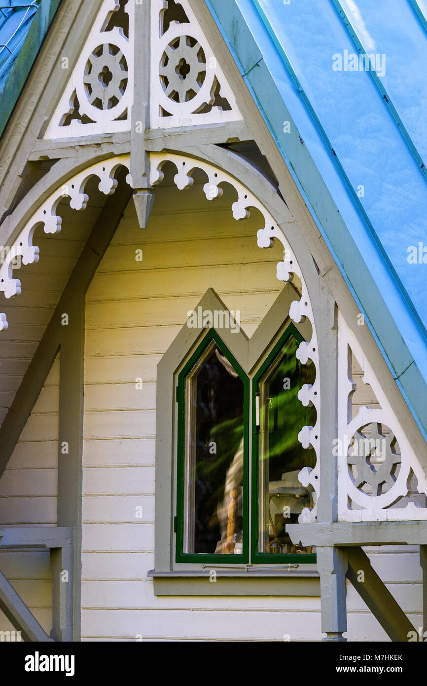 Woodcut on a house Stock Photo - Alamy