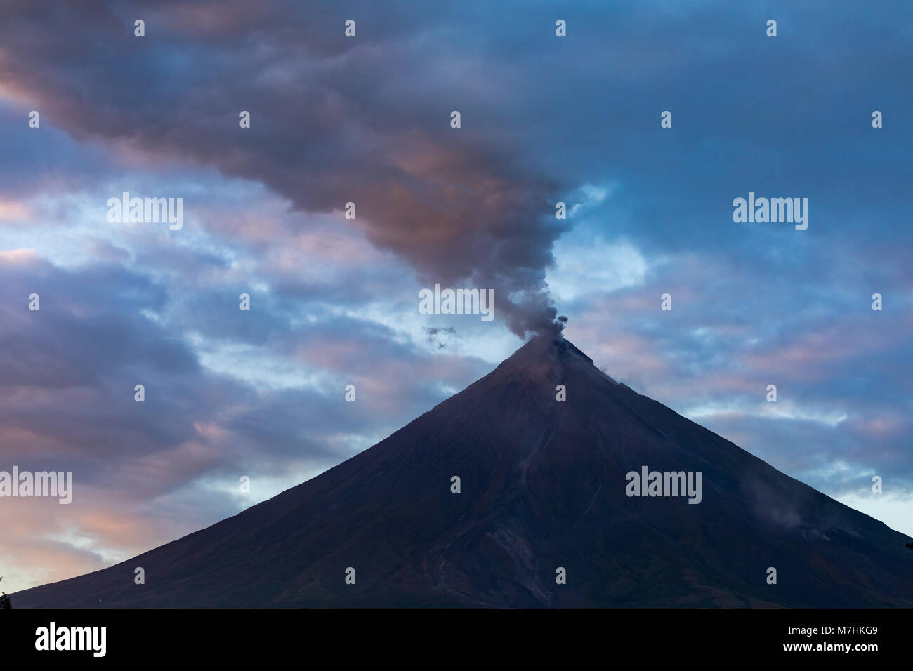 Mount Mayon Albay Philippines March 08, 2018 The Mayon Volcano, during ...