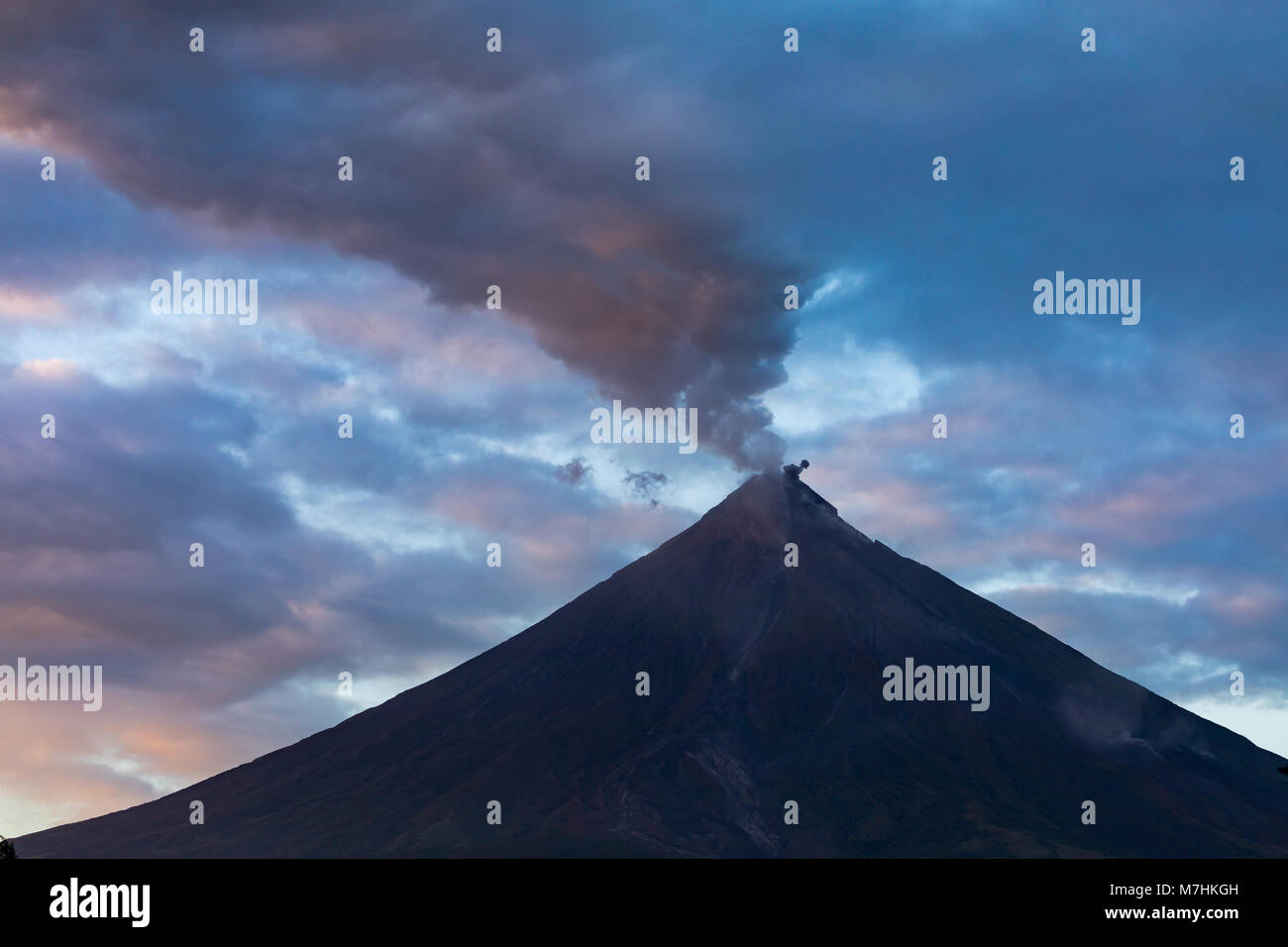 Mount Mayon Albay Philippines March 08, 2018 The Mayon Volcano, during ...