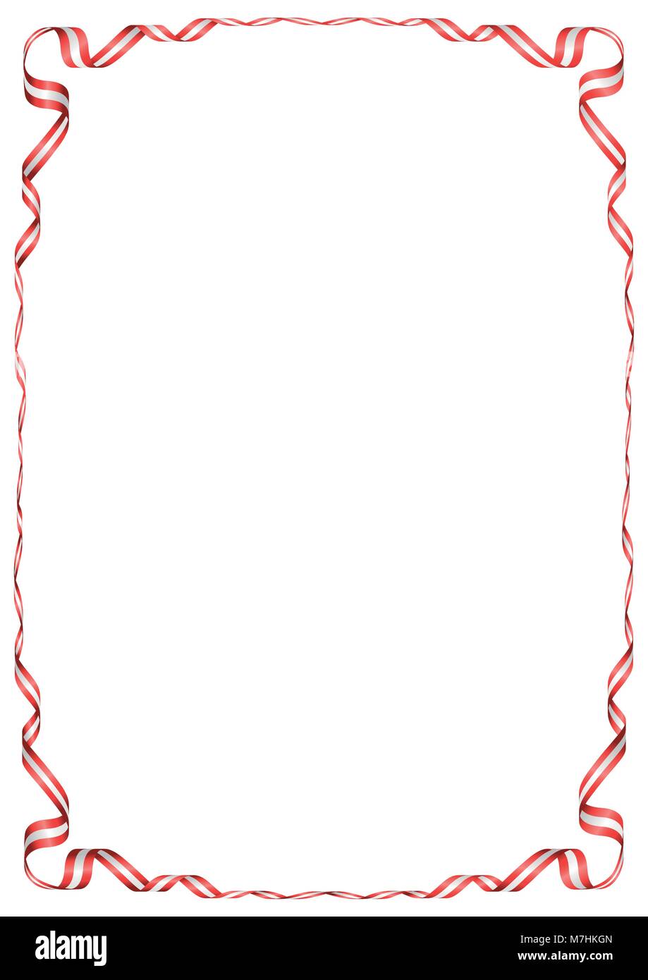 Frame and border of ribbon with the colors of the Denmark flag Stock ...