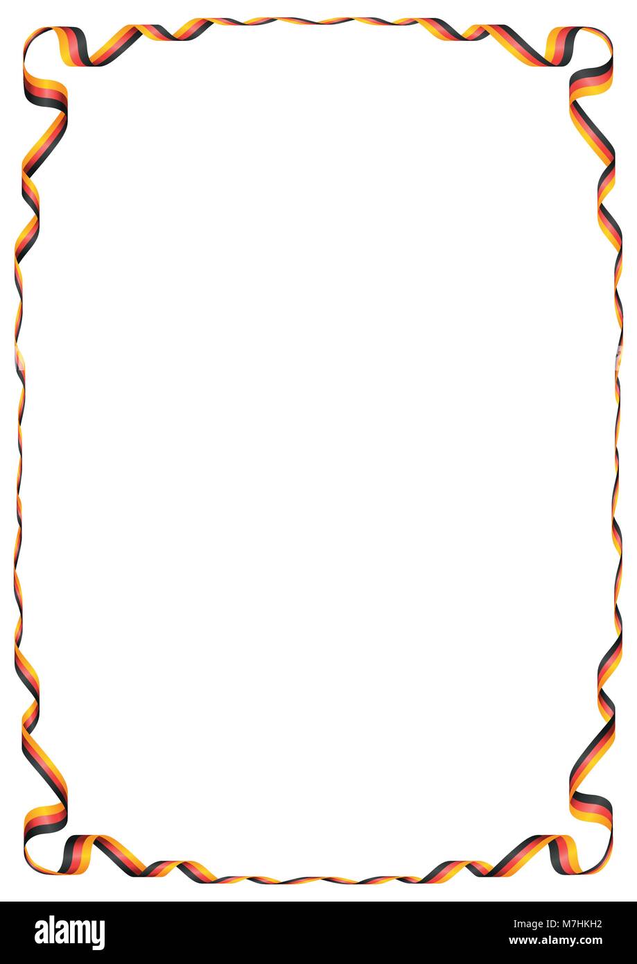 Frame and border of ribbon with the colors of the Germany flag Stock ...