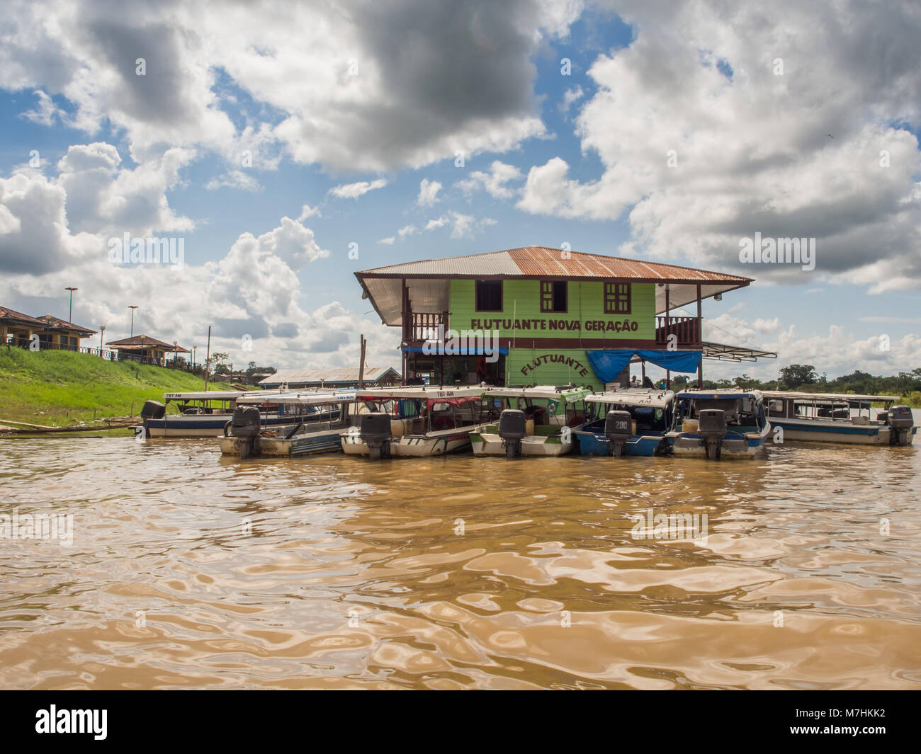 Benjamin, Brazil - Dec 09, 2017: Port on the Amazon river, Brazil Stock ...