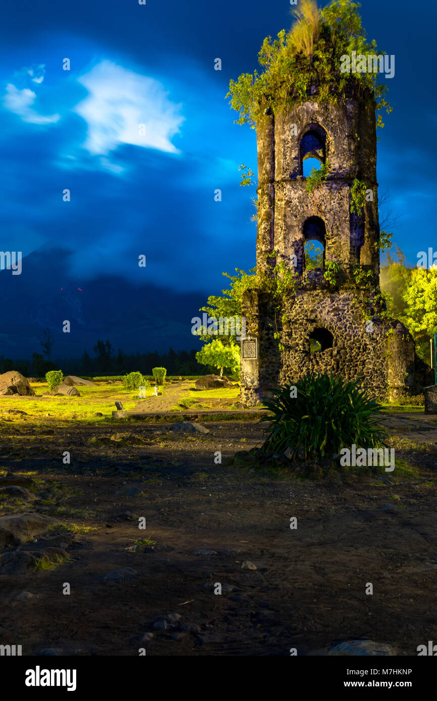 Mount Mayon Albay Philippines March 09, 2018 The Mayon Volcano, during ...