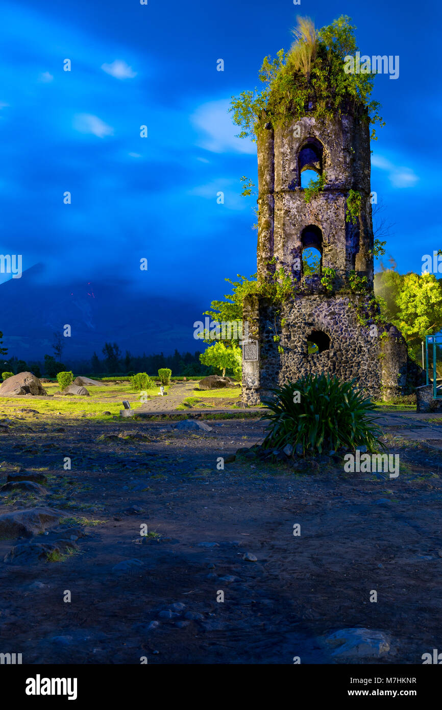 Mount Mayon Albay Philippines March 09, 2018 The Mayon Volcano, during ...