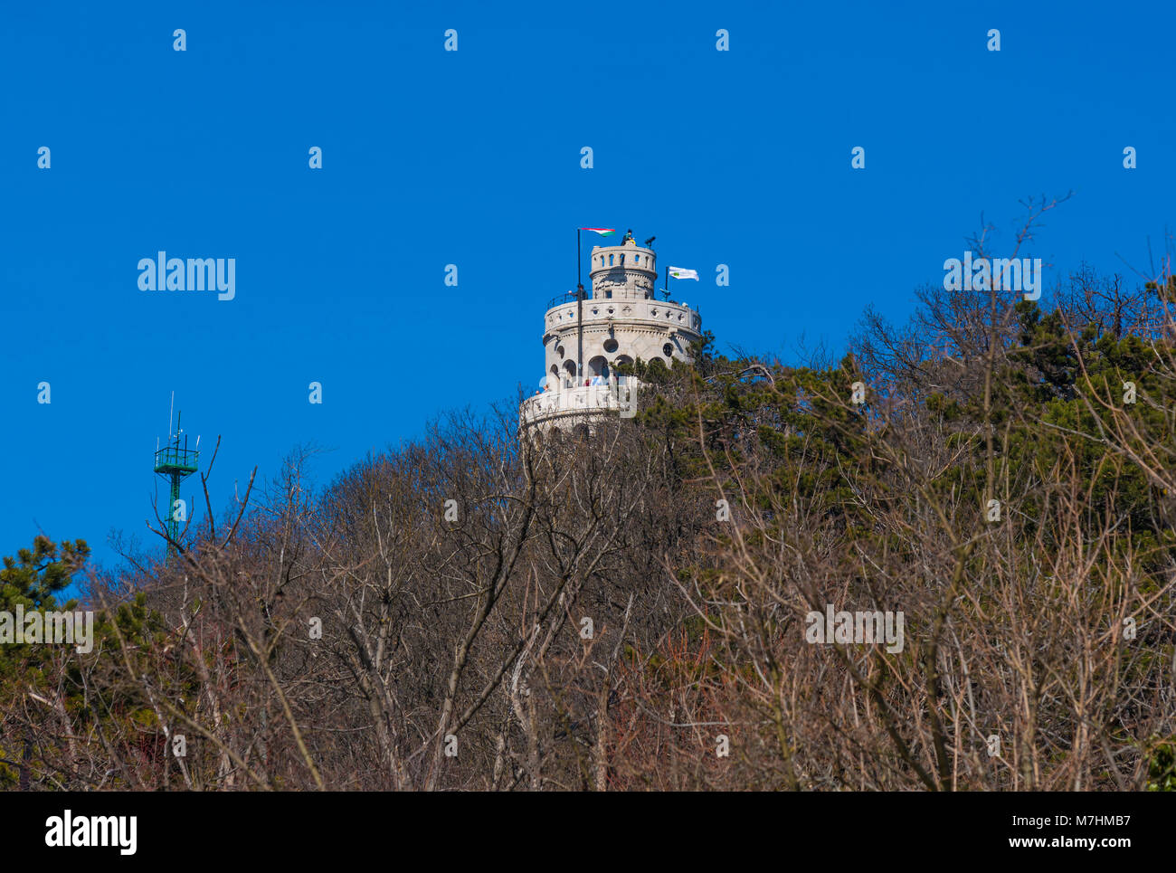 Elizabeth lookout tower on Janos hill Budapest Hungary Europe Stock ...