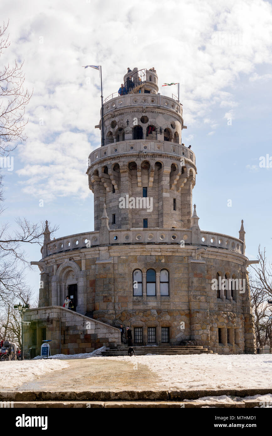 Elizabeth lookout tower on Janos hill Budapest Hungary Europe Stock ...