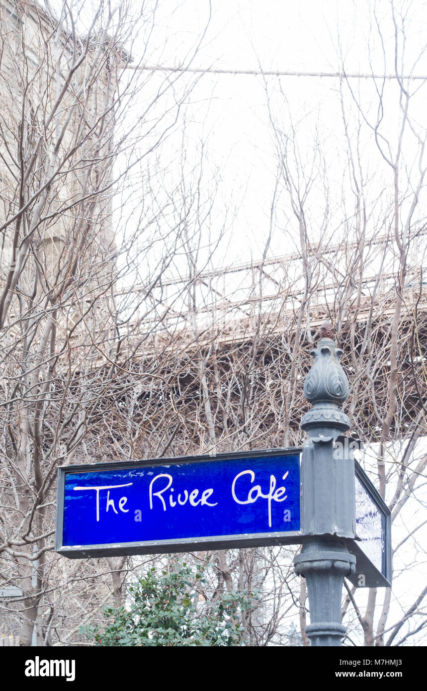 The River Cafe sign in Dumbo, Brooklyn, NYC Stock Photo - Alamy