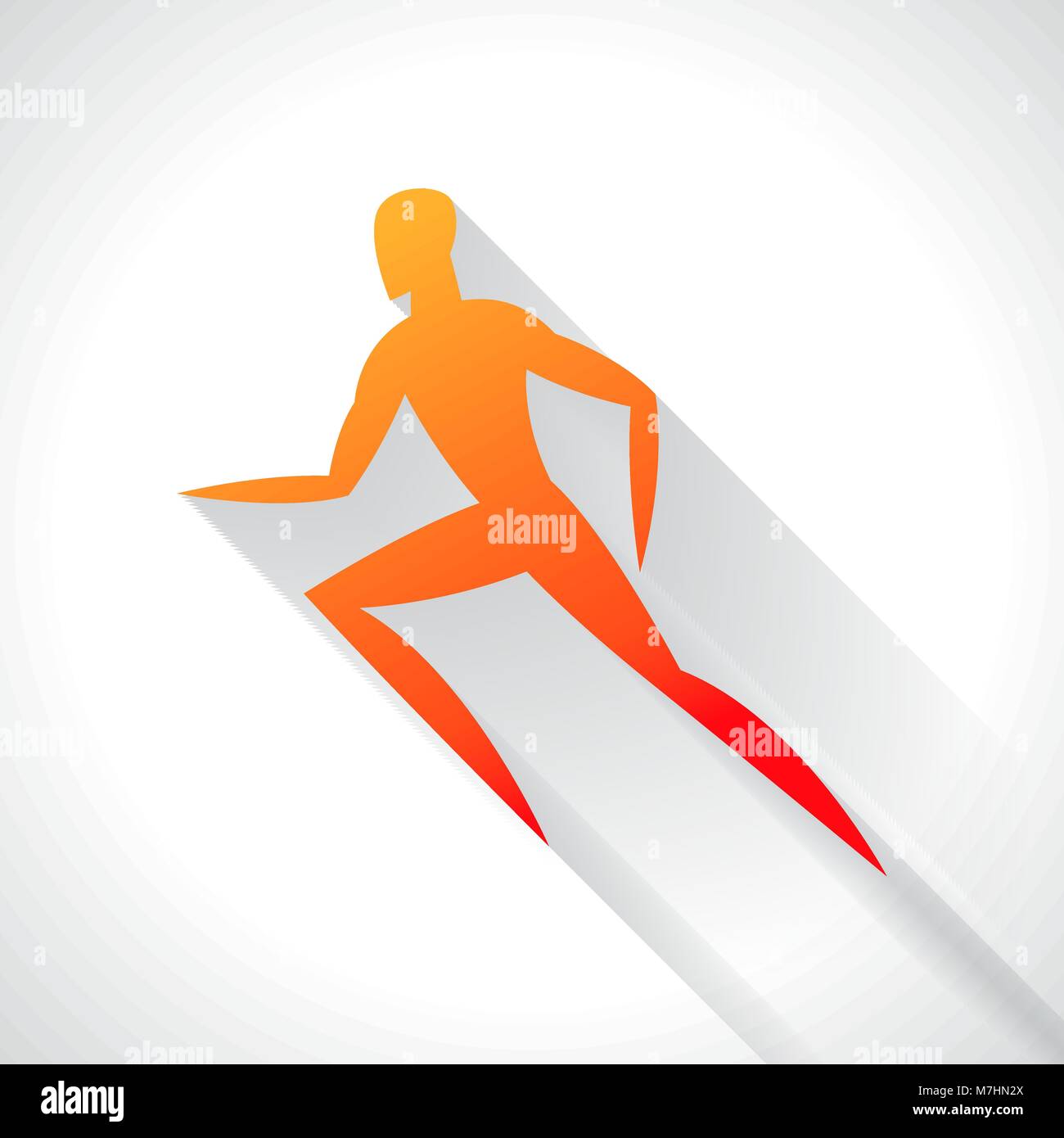 Athletics emblem of abstract stylized running man. Sport concept for ...