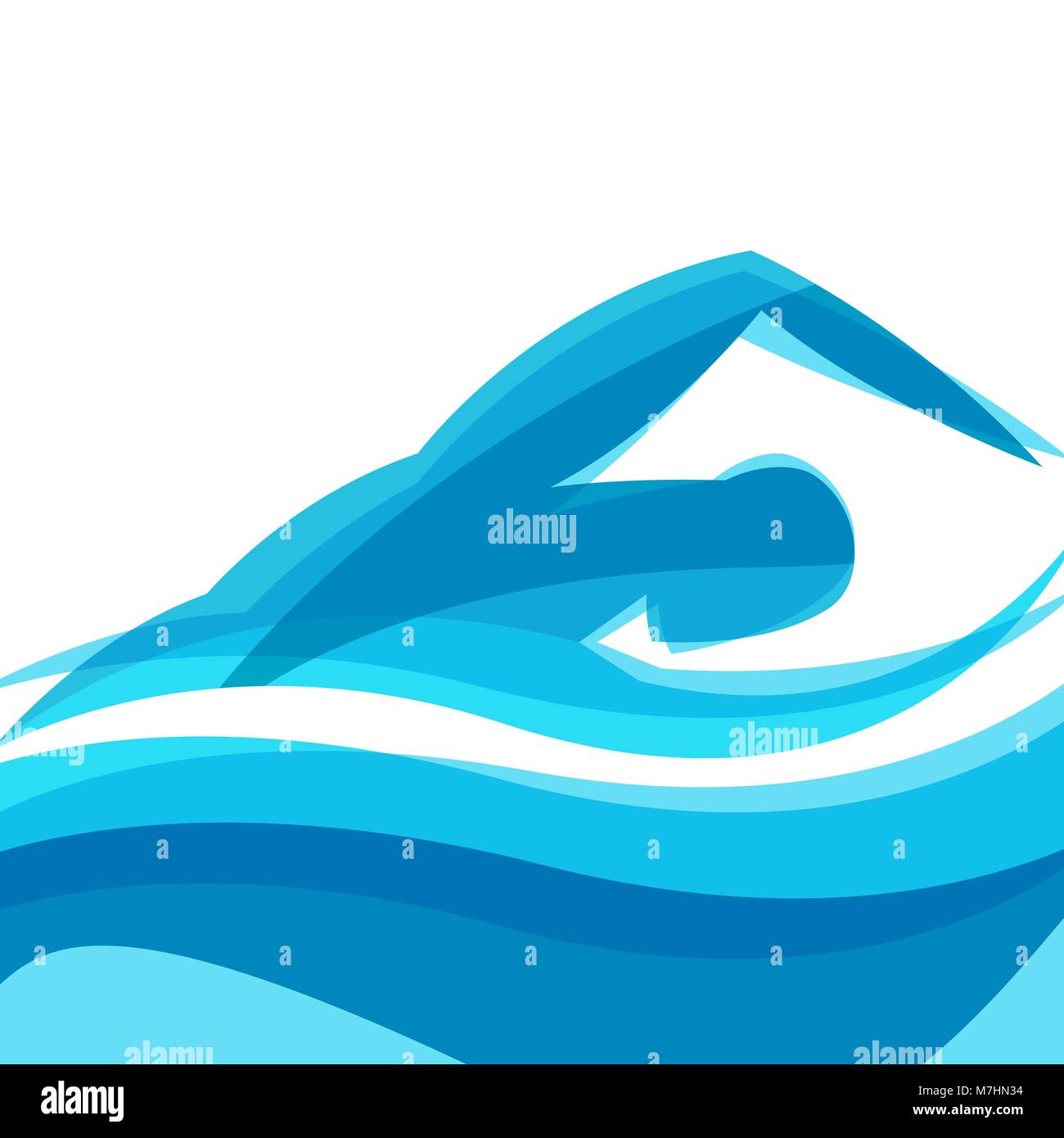 Stylized swimmer Stock Vector Images - Alamy