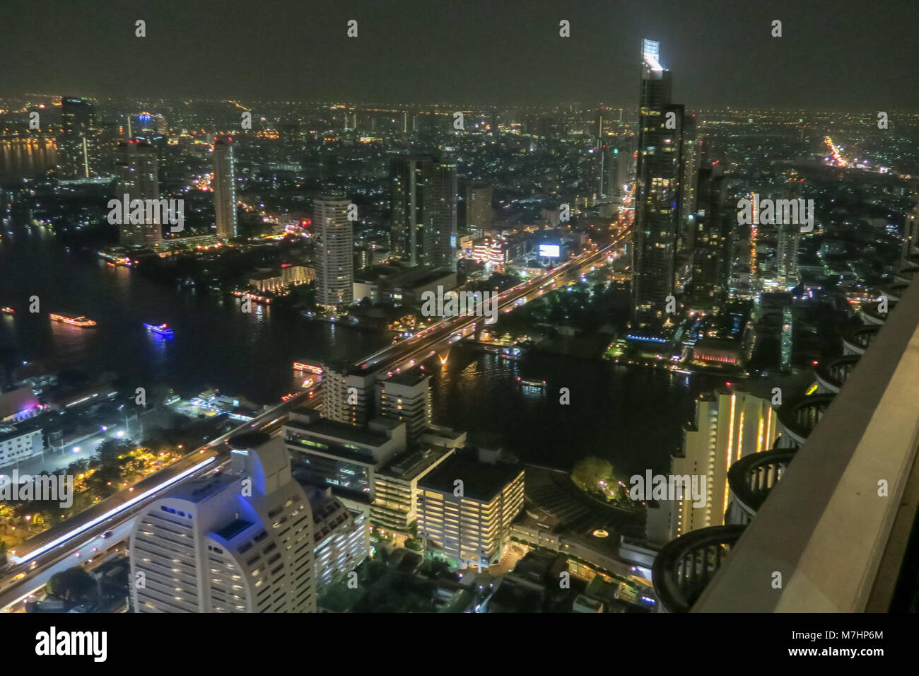 Bangkok Asian Cityscape at Night Stock Photo - Alamy