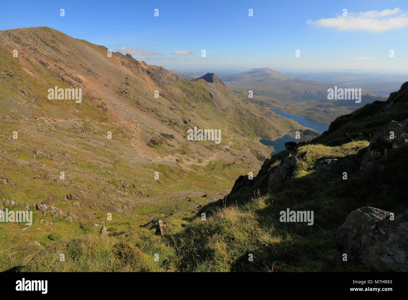 View of Pyg track, Mount Snowdon Stock Photo - Alamy