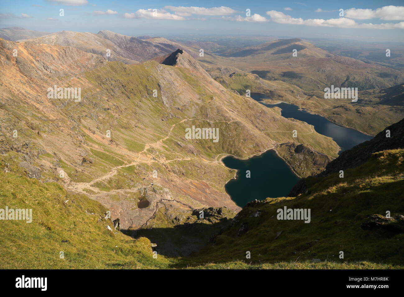 View of Pyg track, Mount Snowdon Stock Photo - Alamy