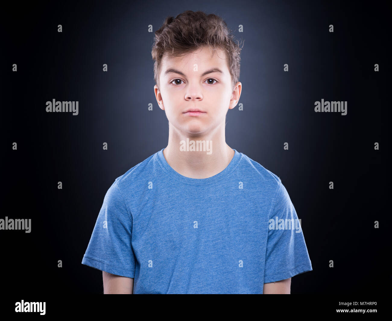 Emotional portrait of teen boy Stock Photo - Alamy