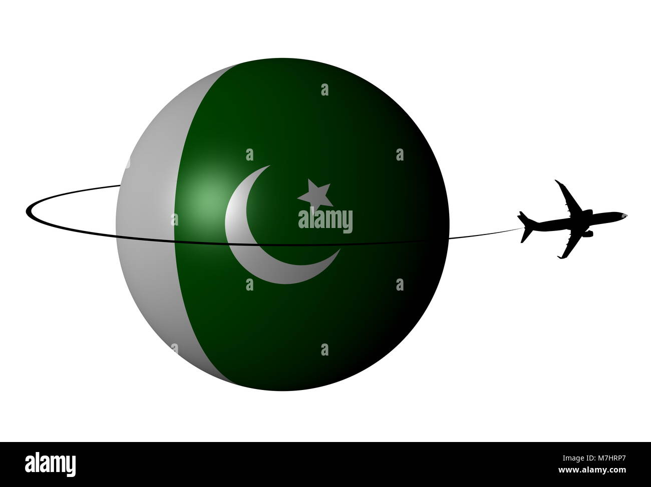 Pakistan flag flying Cut Out Stock Images & Pictures - Alamy