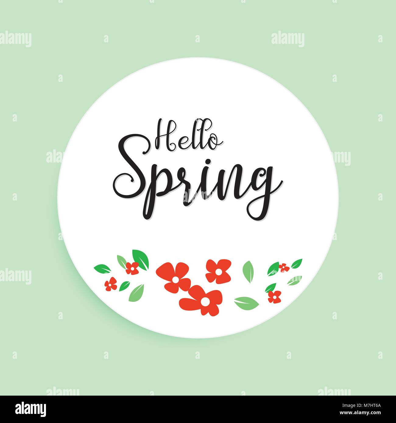 Hello spring with beautiful colorful flower background..flyers ...