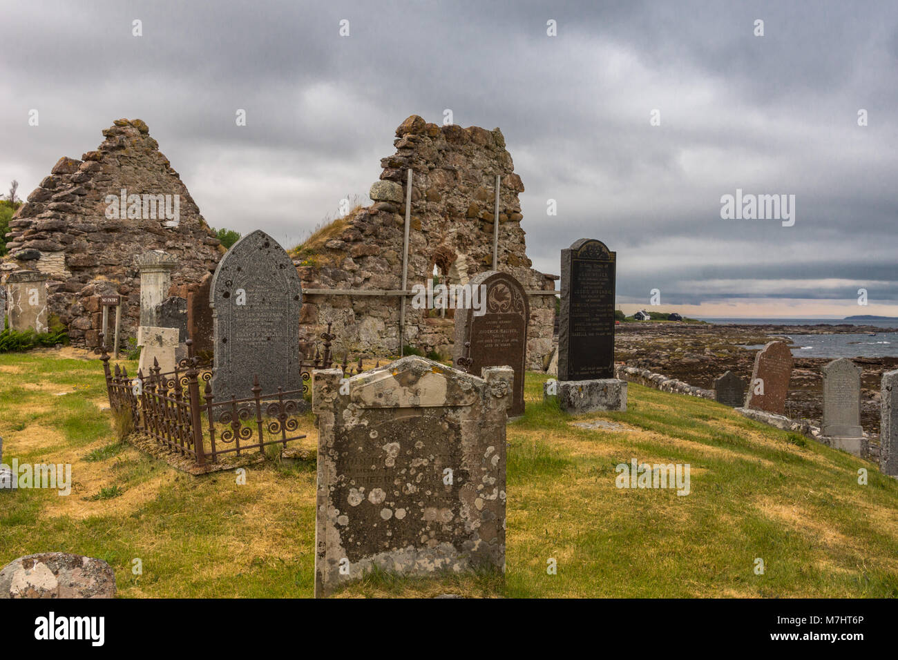 Laide, Scotland - June 8, 2012: Chapel ruin at Laide historic beach ...