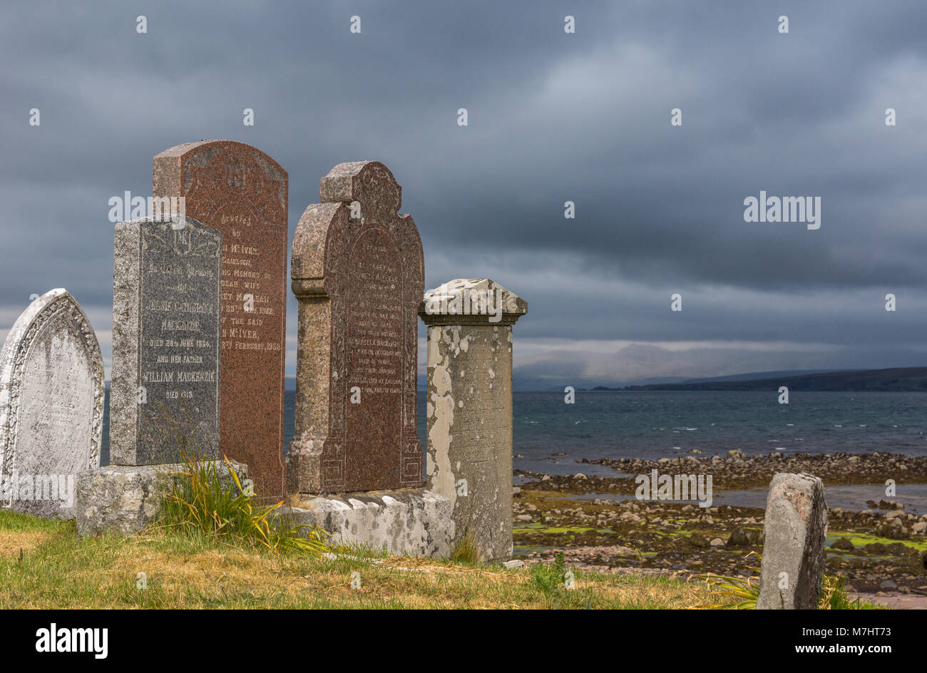 Laide, Scotland - June 8, 2012: Ruins at Laide historic beach side ...