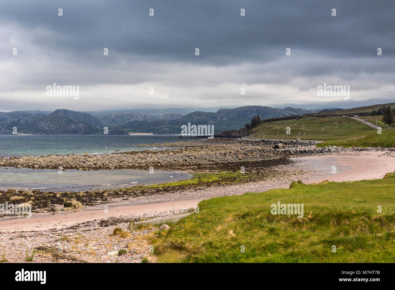 Laide, Scotland - June 8, 2012: The rocky beach at Laide historic ...