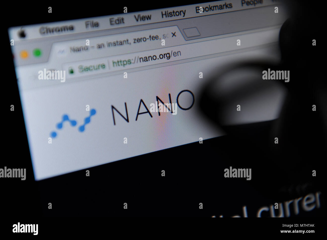 A person looks at the Nano website Stock Photo - Alamy