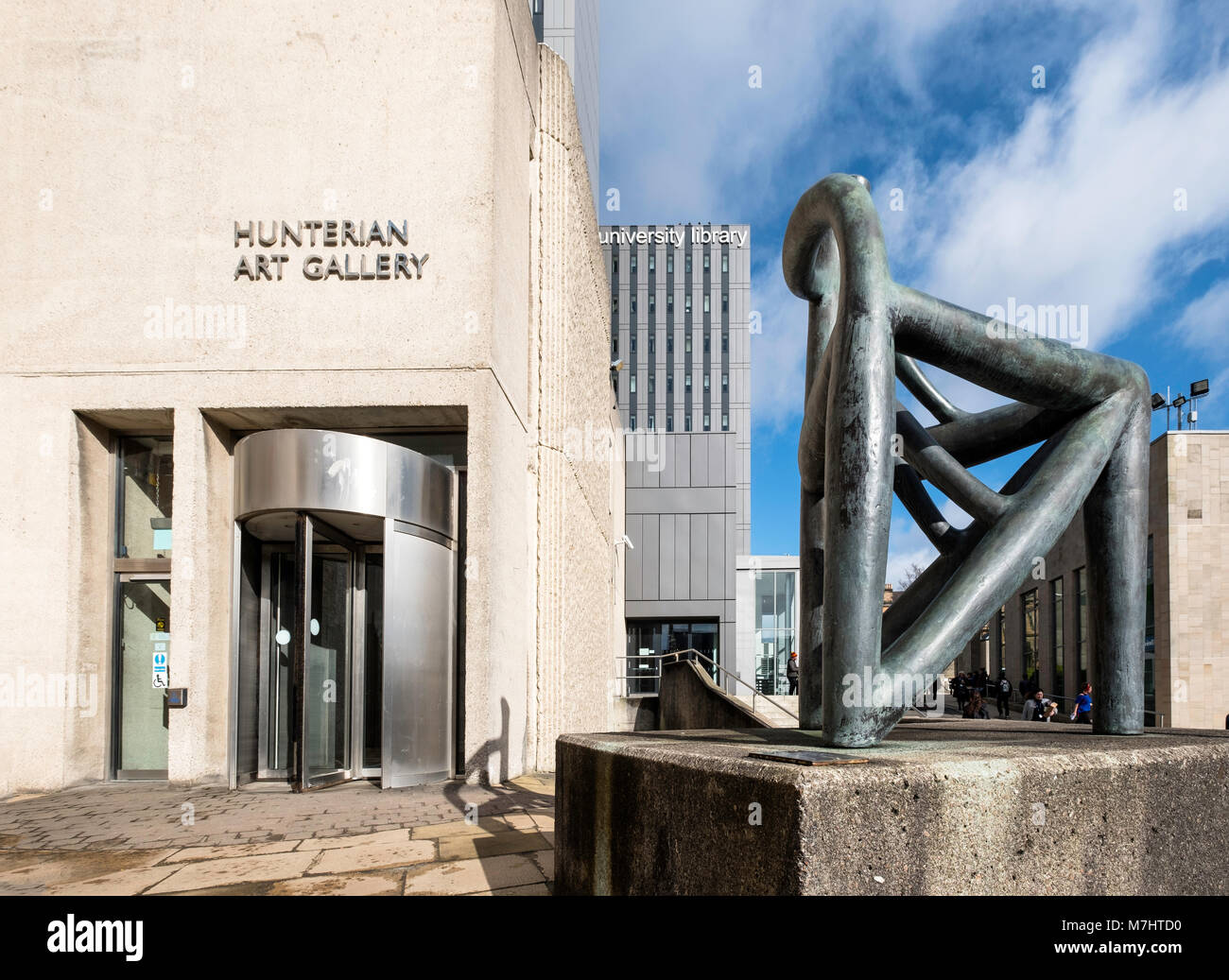 Exterior of Hunterian Art Gallery with Bronze sculpture Diagram of an Object by Dhruva Mistry at ...