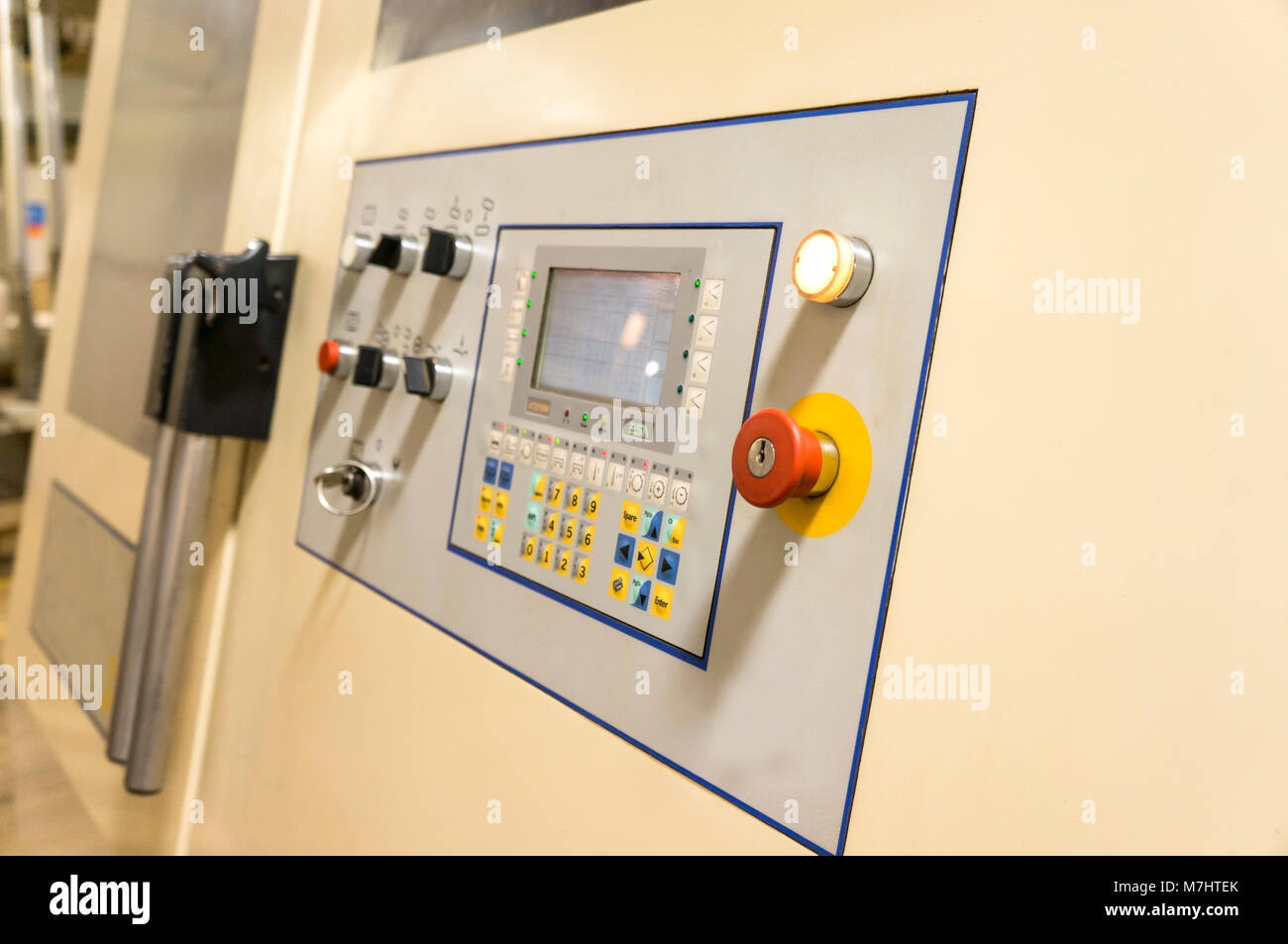 Tobacco cutting machine control panel Stock Photo - Alamy