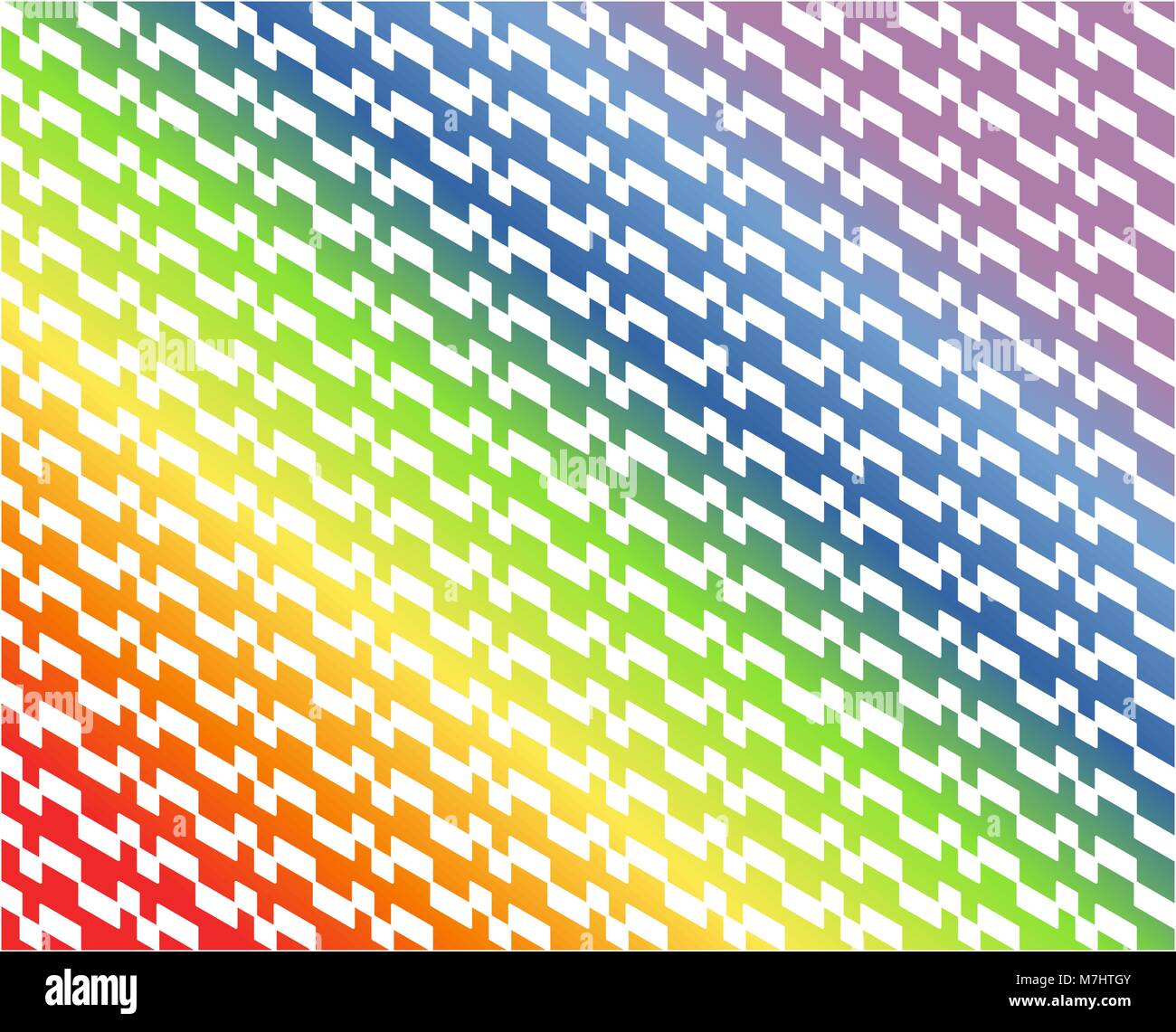 Abstract white geometric pattern on gradient rainbow colored (colorful ...