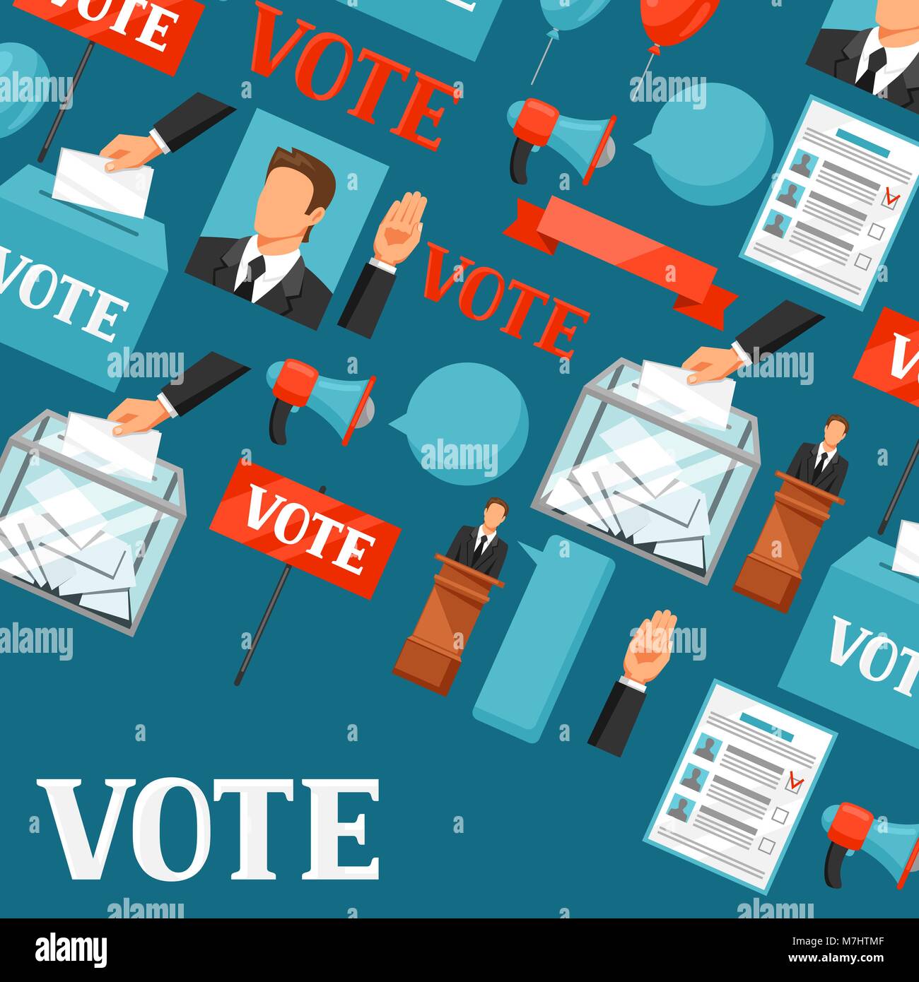 Vote political elections background. Illustration for campaign leaflets ...